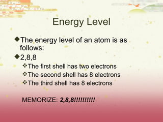 Parts on an atom | PPT