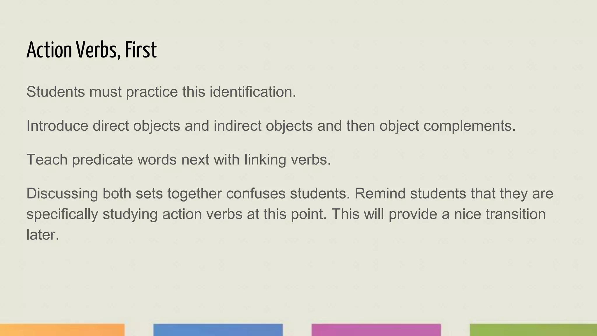 Teaching Parts of a Sentence | PPTX