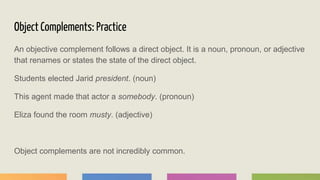 Teaching Parts of a Sentence | PPTX