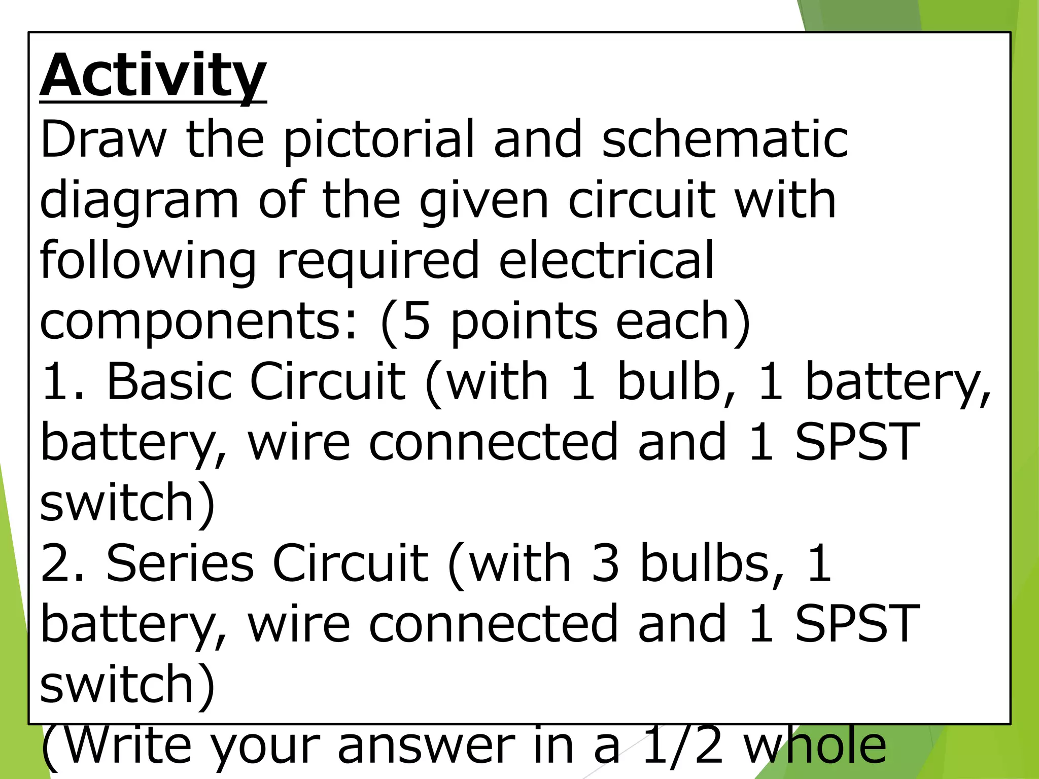 Parts, Types and Defects of Electric Circuit | PPTX