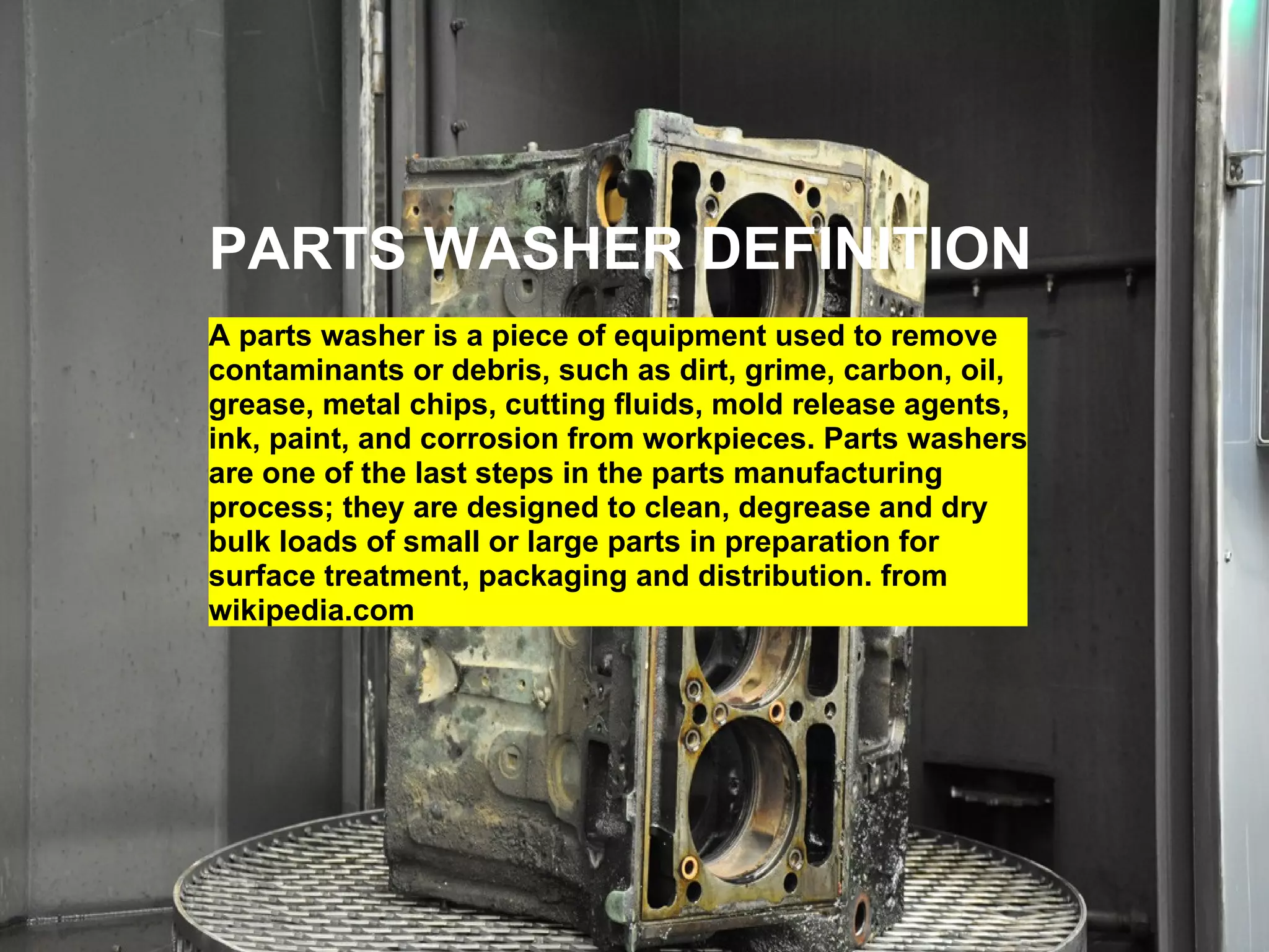 Parts washer | PPT | Home Appliances | Home & Garden