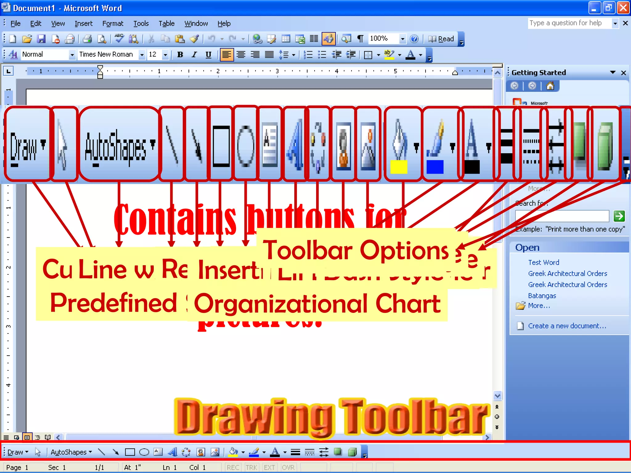 MS Word Window Elements | PPS