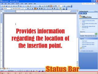MS Word Window Elements | PPS
