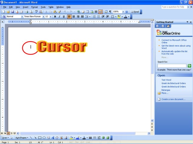 MS Word Window Elements | PPS | Desktop Publishing | Computer Software ...