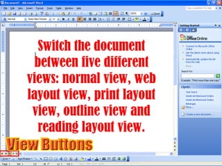 MS Word Window Elements | PPS