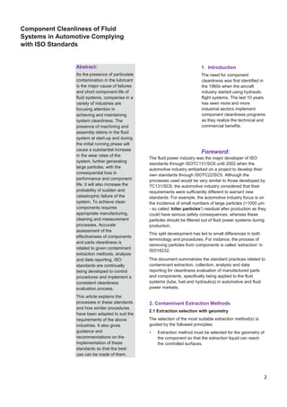Part technical cleanliness/Millipore | PDF