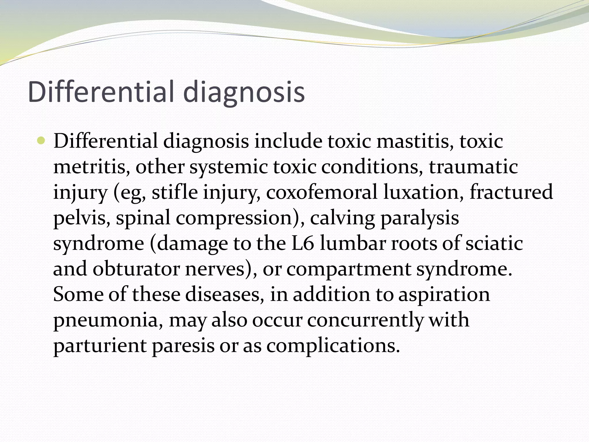 Parturient paresis (milk fever) | PPTX
