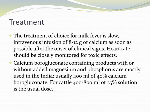 Parturient paresis (milk fever) | PPTX | Digestive Disorders | Diseases ...