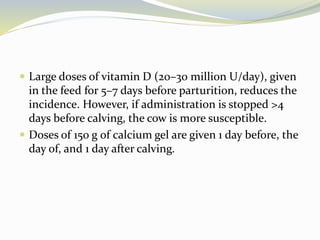Parturient paresis (milk fever) | PPTX