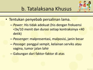 Partus lama Ibu | PPTX