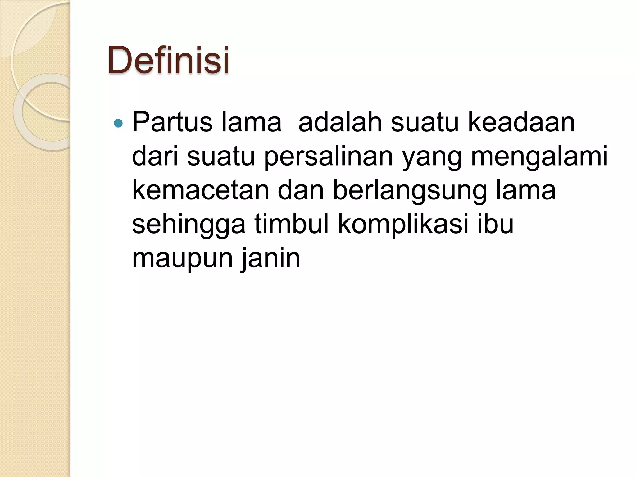 Partus lama | PPTX