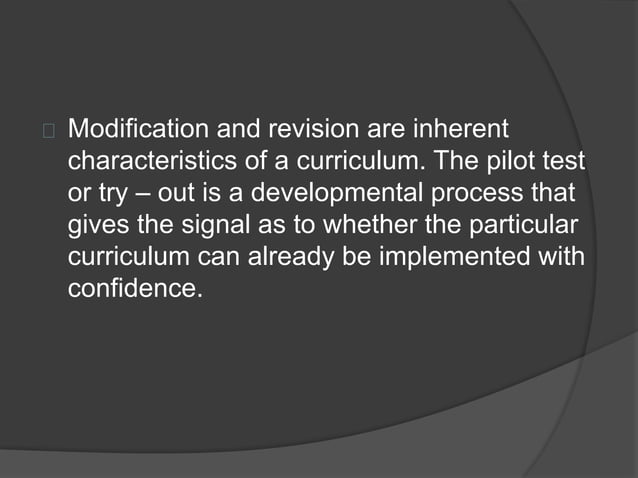 PILOT TESTING, MONITORING and EVALUATING the IMPLEMENTATION of the ...