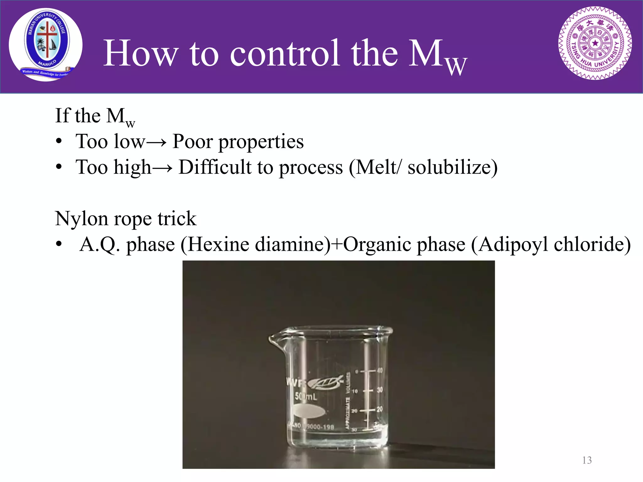 CHAPTER 9: Kinetics of chain and step growth polymerization | PDF