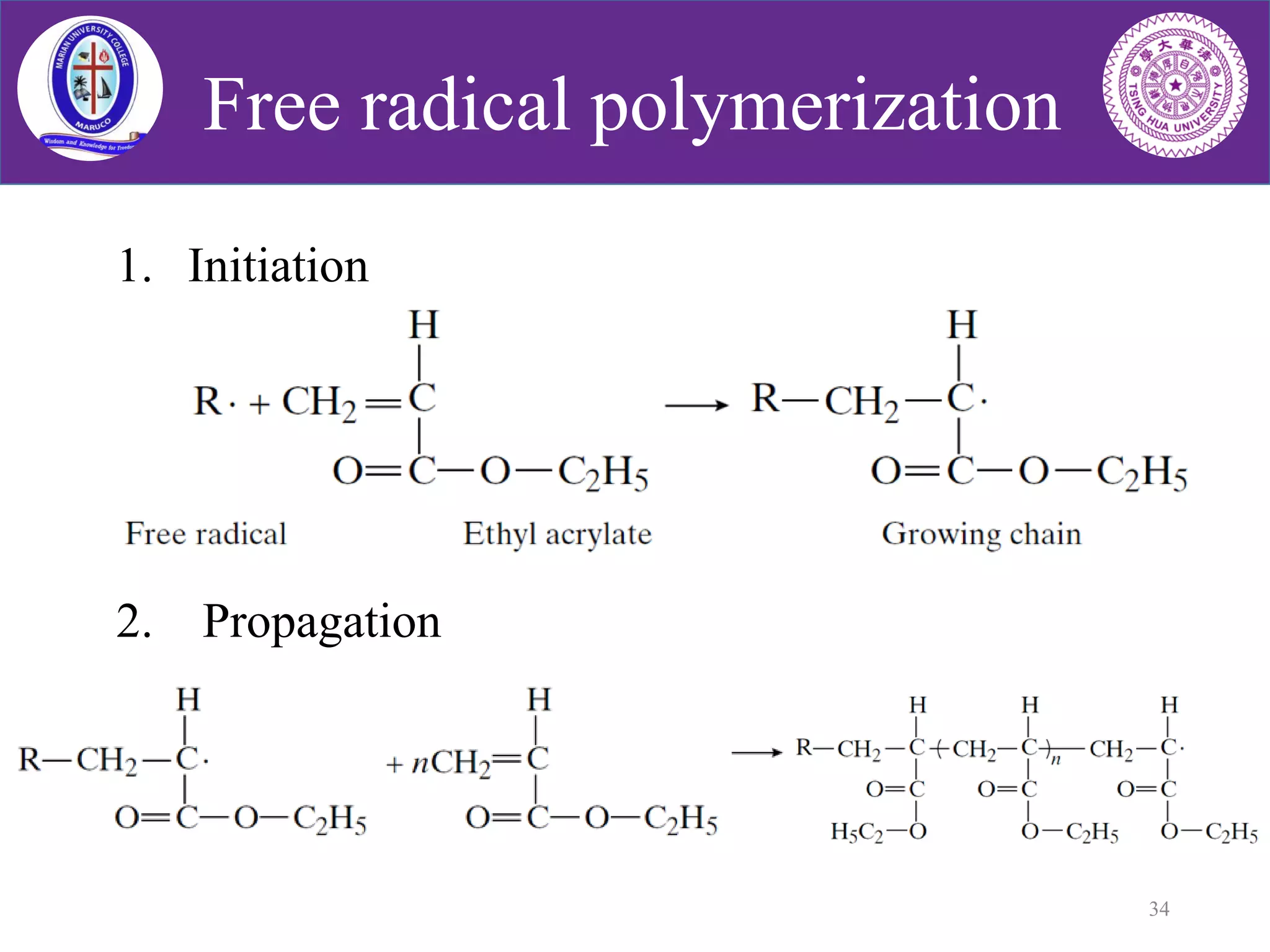 CHAPTER 9: Kinetics of chain and step growth polymerization | PDF