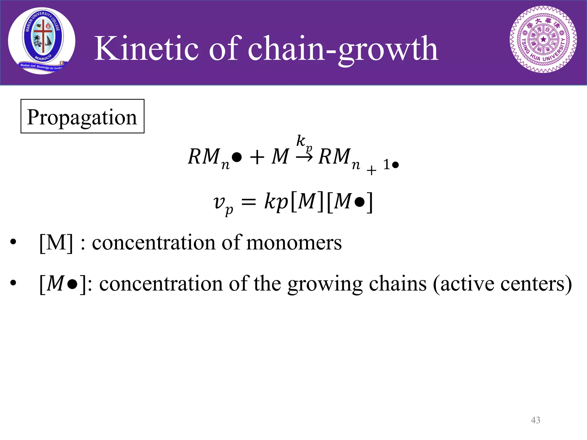 CHAPTER 9: Kinetics of chain and step growth polymerization | PDF