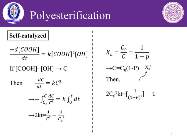 CHAPTER 9: Kinetics of chain and step growth polymerization | PDF