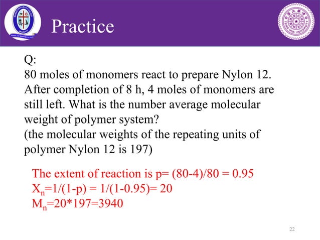 CHAPTER 9: Kinetics of chain and step growth polymerization | PDF