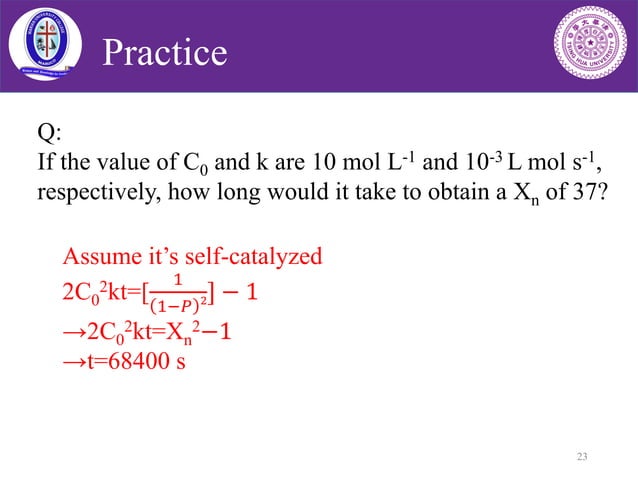 CHAPTER 9: Kinetics of chain and step growth polymerization | PDF