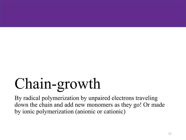 CHAPTER 9: Kinetics of chain and step growth polymerization | PDF