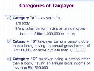 Part VI Ethiopian taxation system.pptx