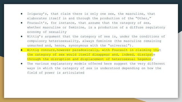 Part v: judith butler summary | PPT