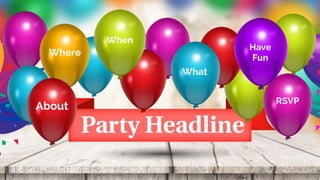 Party Celebration Presentation Template | PDF