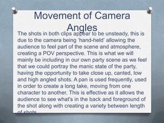 Camera Angle's Research 1 (Party Scene) | PPTX | Cameras and Camcorders ...