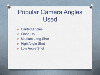 Camera Angles Research 1 (Party Scene) | PPT