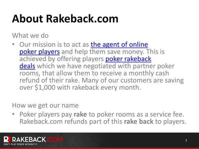 Introduction Of Party Poker Rakeback | PPT