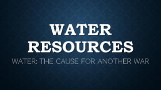 Water Resources - Class X Geography | PDF