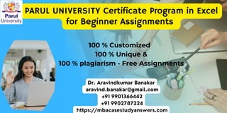 PARUL UNIVERSITY – MBA - Principles of Management Solved Assignments | PDF