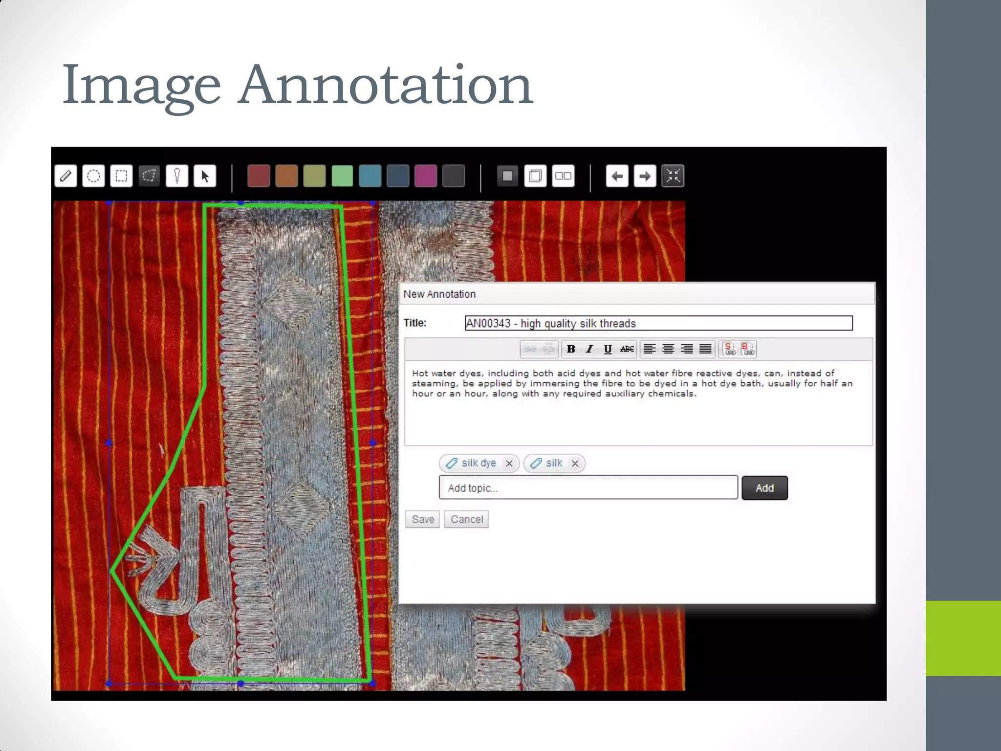 RDF Data and Image Annotations in ResearchSpace (slides) | PDF