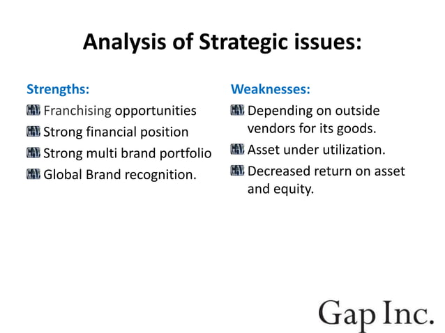 SWOT analysis of GAP Inc | PPT
