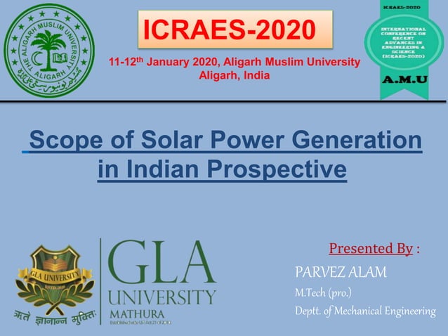 Parvez Alam Israes 2020 Ppt