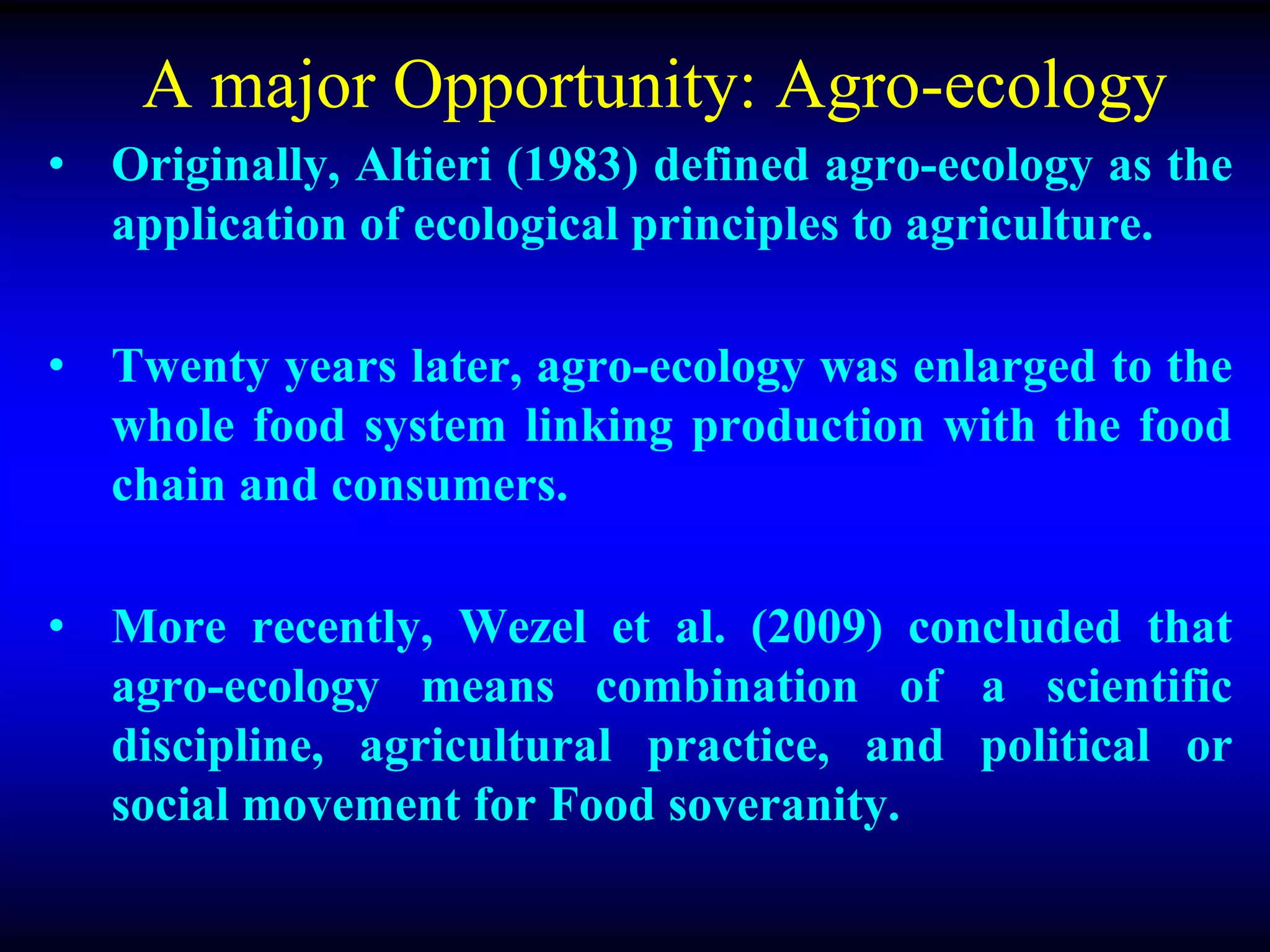 AgroEcolgy and Sustainable Food Systems | PPTX