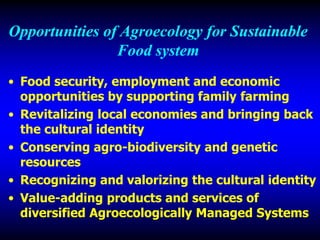AgroEcolgy and Sustainable Food Systems | PPTX