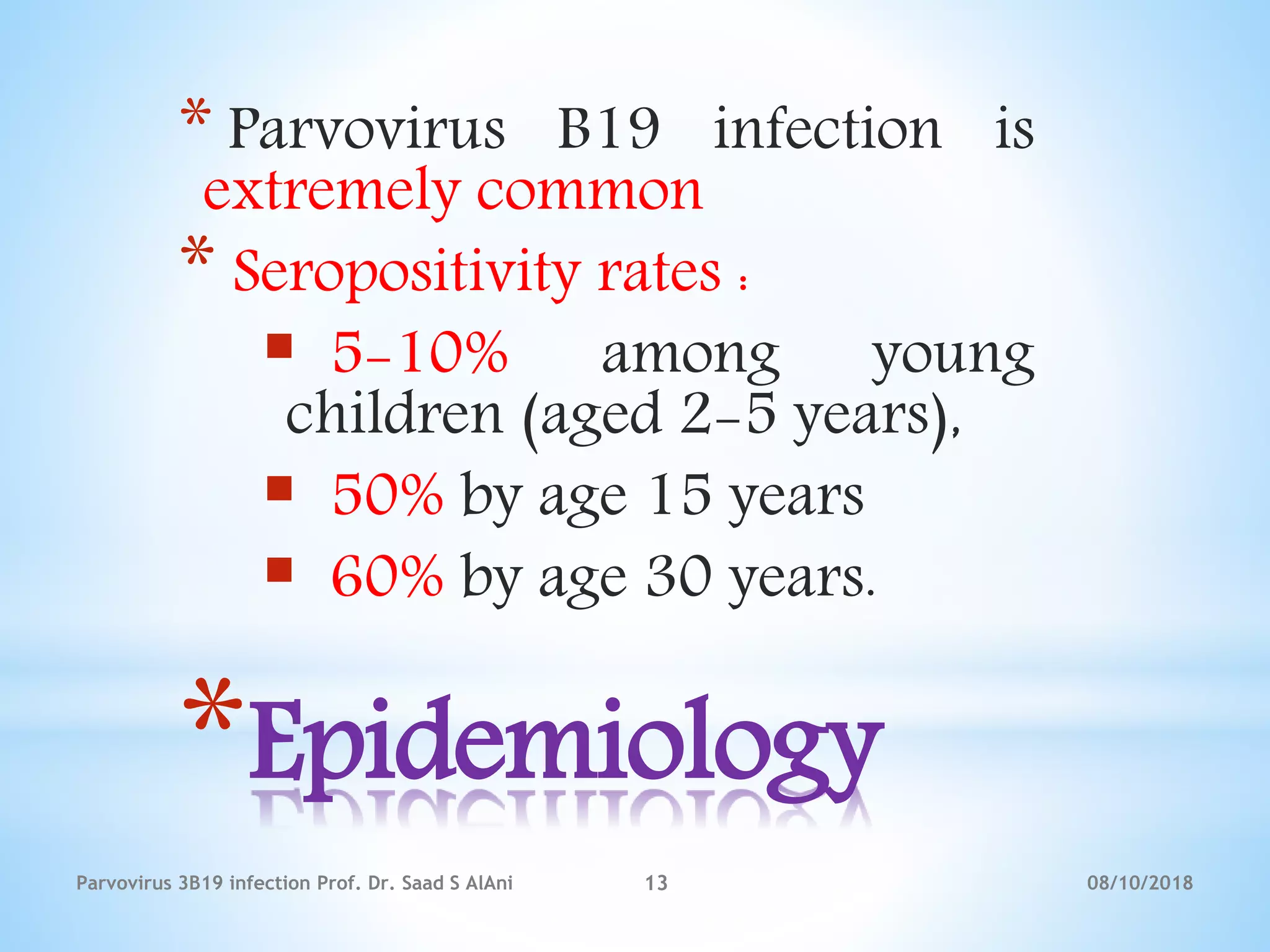 Parvovirus b19 infection | PPTX