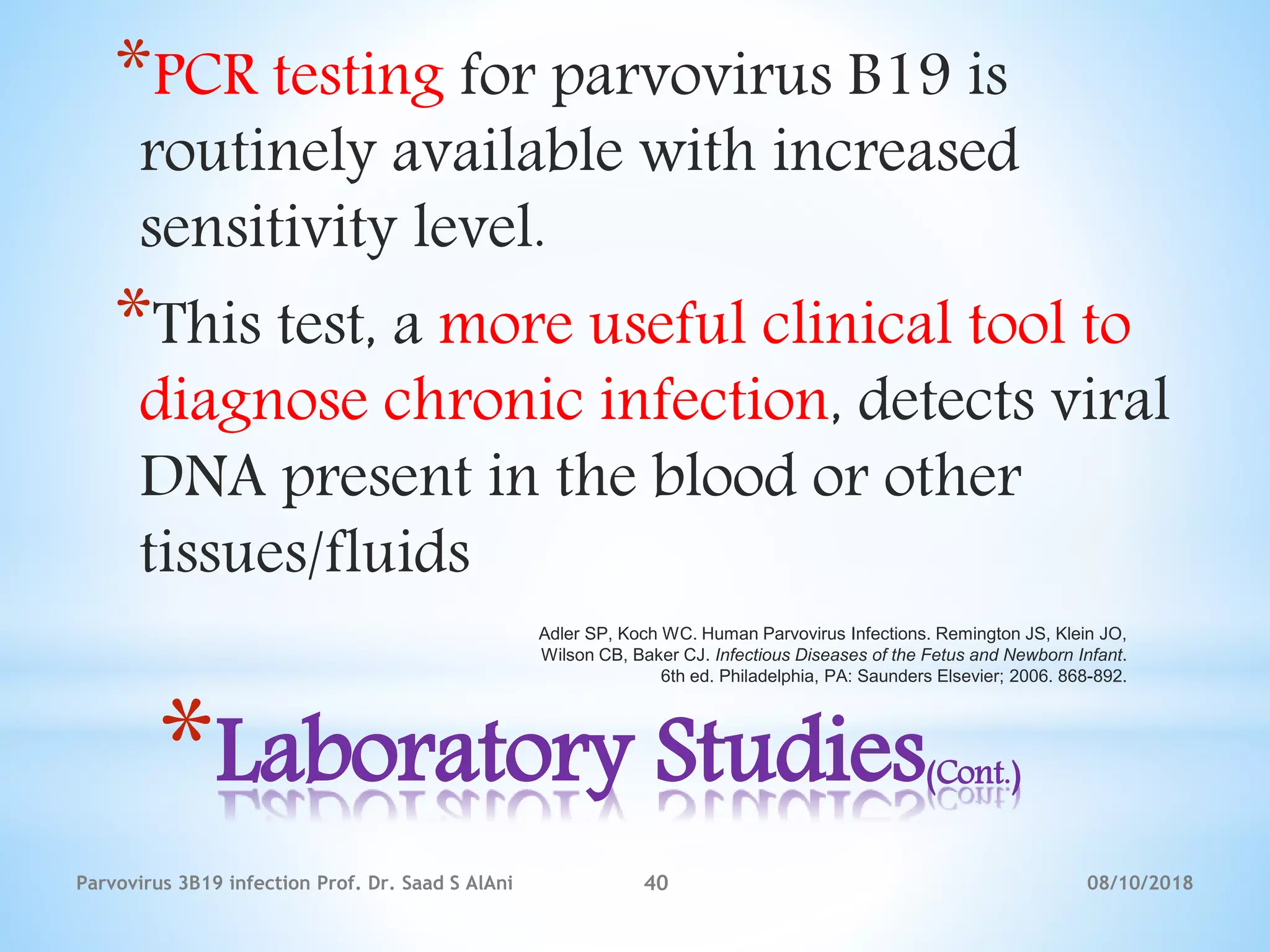 Parvovirus b19 infection | PPTX