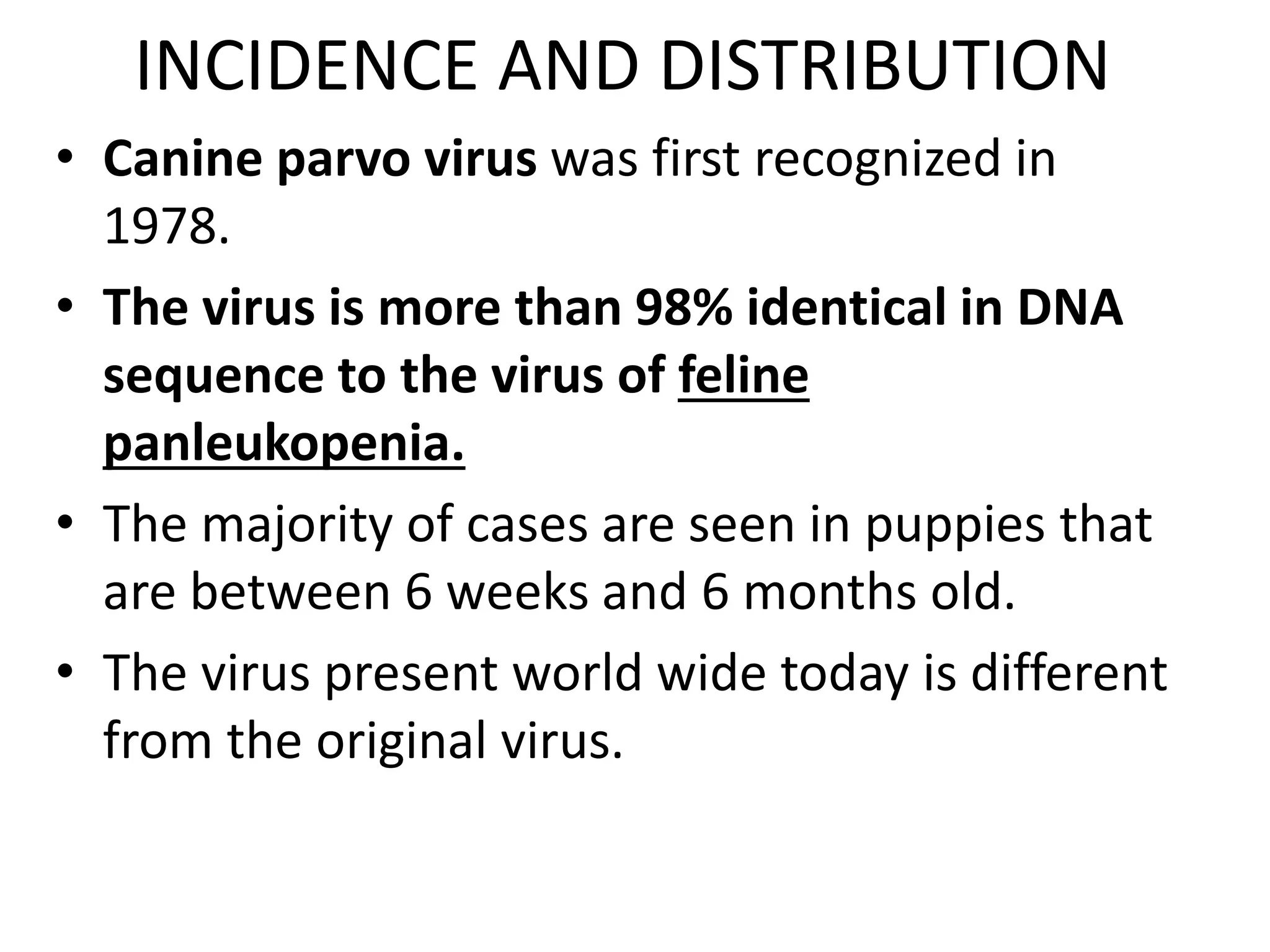 Parvo virus infection in dog - preventive medicine | PPTX