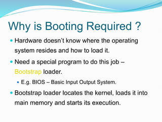 Booting a computer, cold boot, warm boot | PPTX