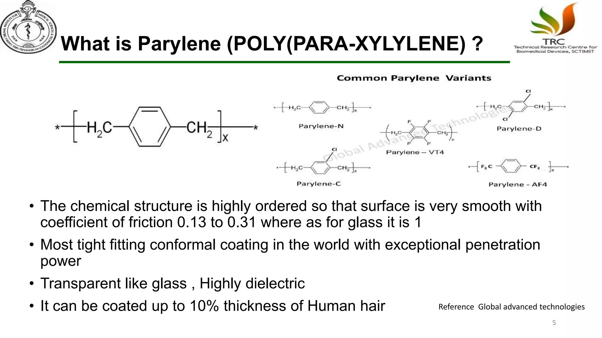 Parylene coating in biomedical applications | PPTX