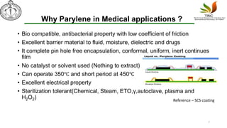Parylene coating in biomedical applications | PPTX
