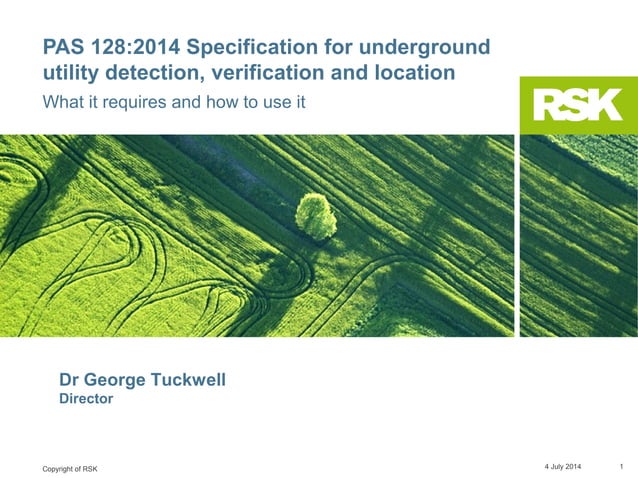 PAS 128; Specification for underground utility detection, verification ...