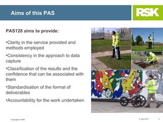 PAS 128; Specification for underground utility detection, verification ...