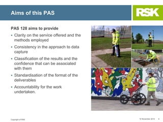 PAS 128: Specification for underground utility detection, verification ...