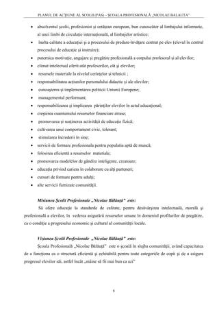 Planul de acțiune al școlii 2020 - 2024 | PDF