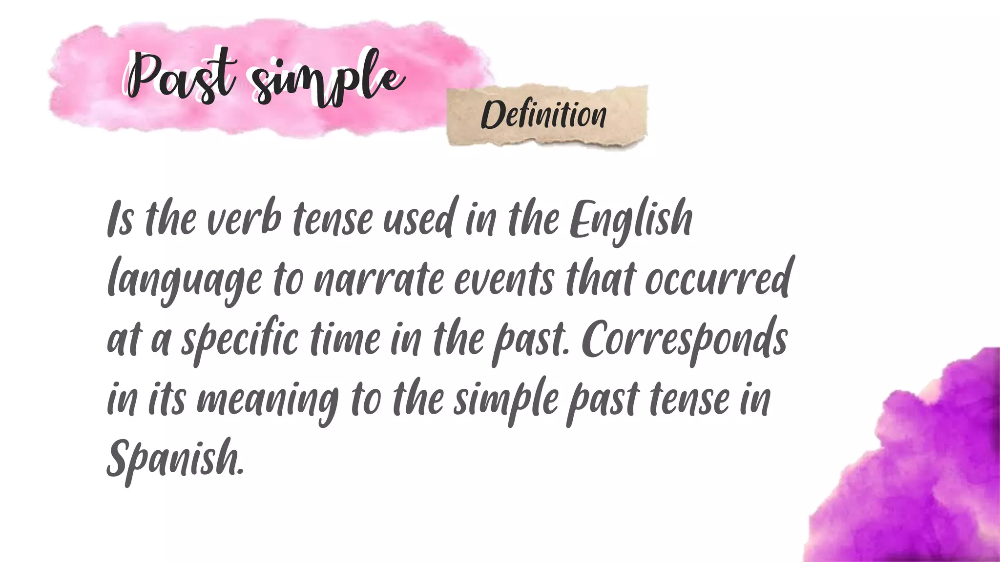 Past simple | PPT