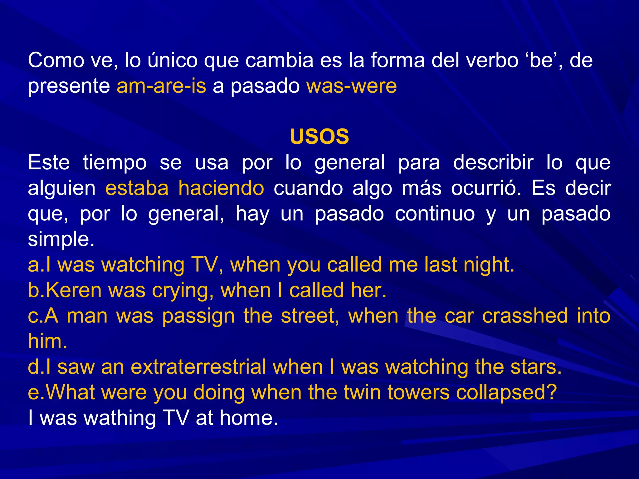 Pasado Continuo | PPT