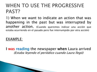 Past progressive // Pasado progresivo | PPTX