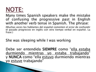 Past progressive // Pasado progresivo | PPTX